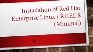 RHEL 8 Minimal Installation with Screenshots | CentLinux