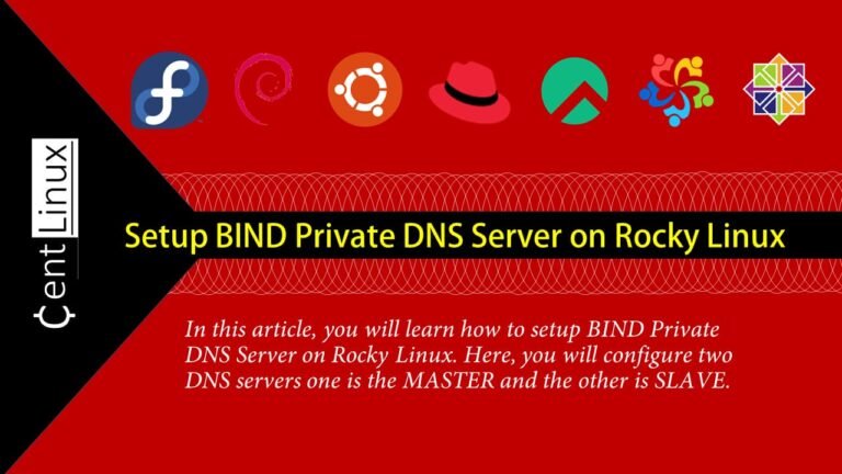 Setup BIND DNS Server on Rocky Linux 8 | CentLinux Setup BIND DNS Server on Rocky Linux 8 | CentLinux