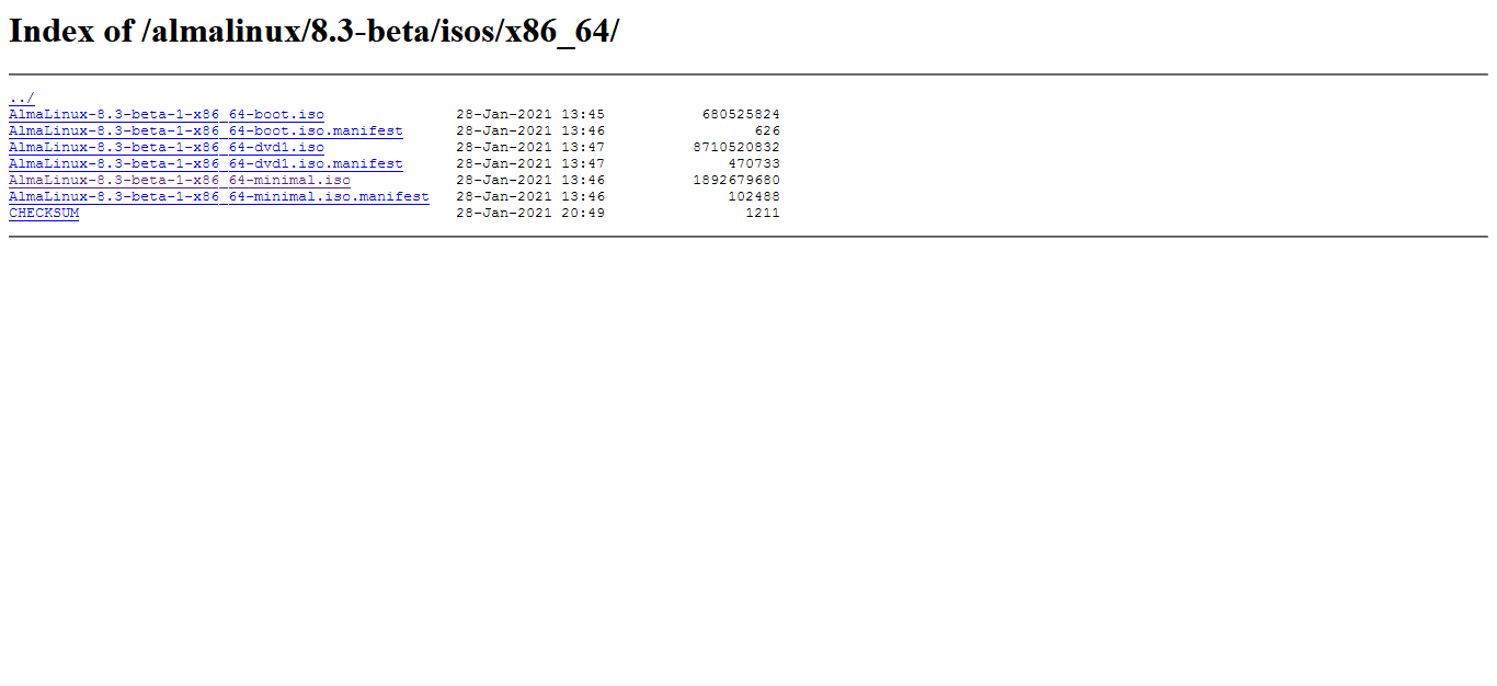 AlmaLinux 8 Minimal installation with screenshots | CentLinux